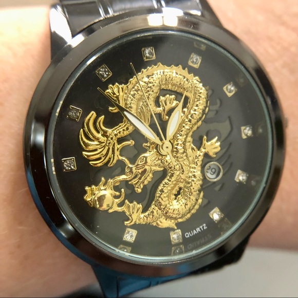 Accessories | Mens Luxury Chinese Dragon Quartz Wristwatch | Poshmark